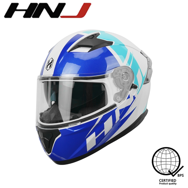 HNJ 983 VANE Design Full Face Dual Visor Motorcycle Helmets | Shopee ...