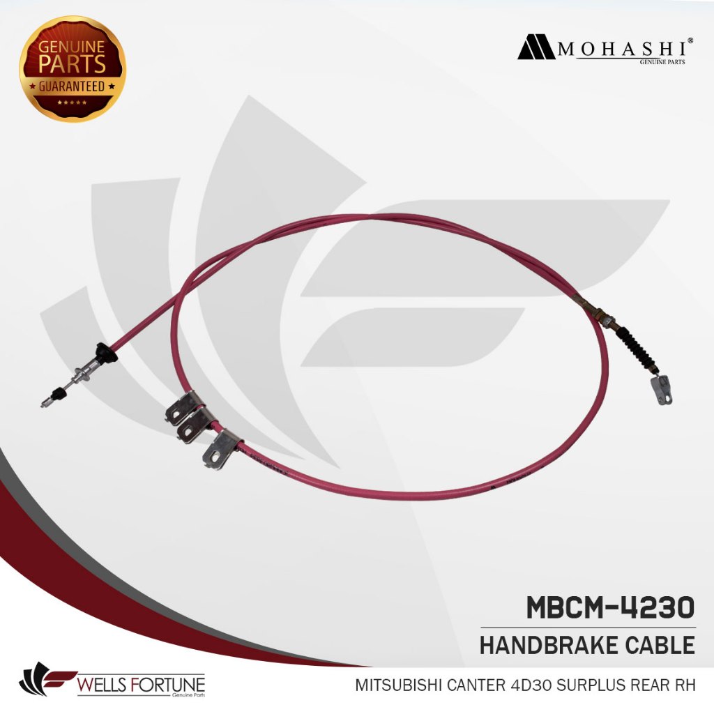 MITSUBISHI CANTER 4D30 SURPLUS REAR RH MB334230 MOHASHI HANDBRAKE CABLE ...