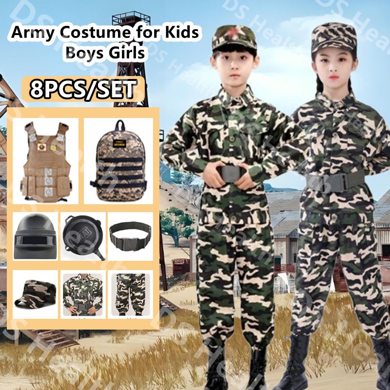 Army Costume For Kids Boy Career Costume For Kids Girls Policeman ...