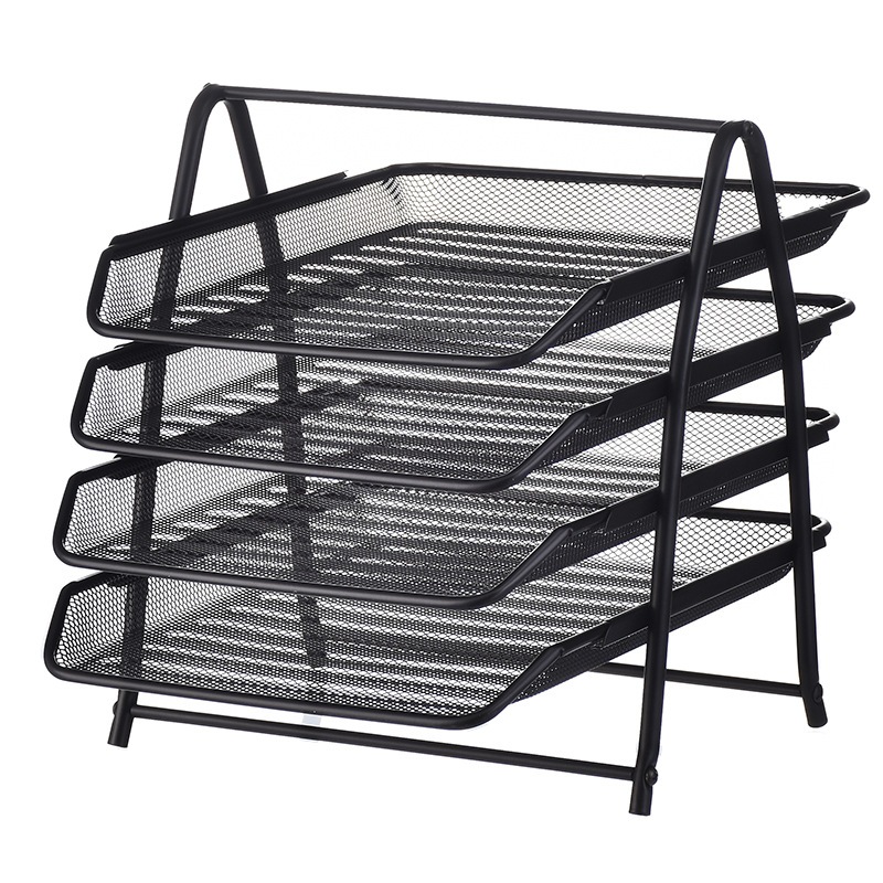4 Layer Desk File Organizer Document Paper Tray, Magazine Case | Shopee ...