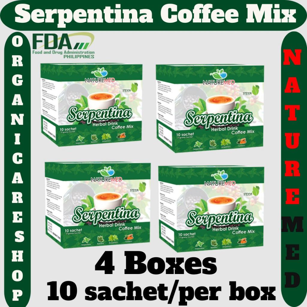 Serpentina Herbal Coffee Mix(21grams | 10 Sachet/Box | Anti-Diabetes ...
