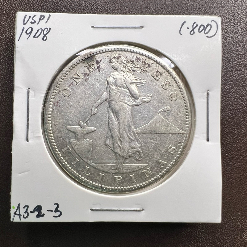 1907-1909 uspi One Peso Silver Coin (VG-G) | Shopee Philippines
