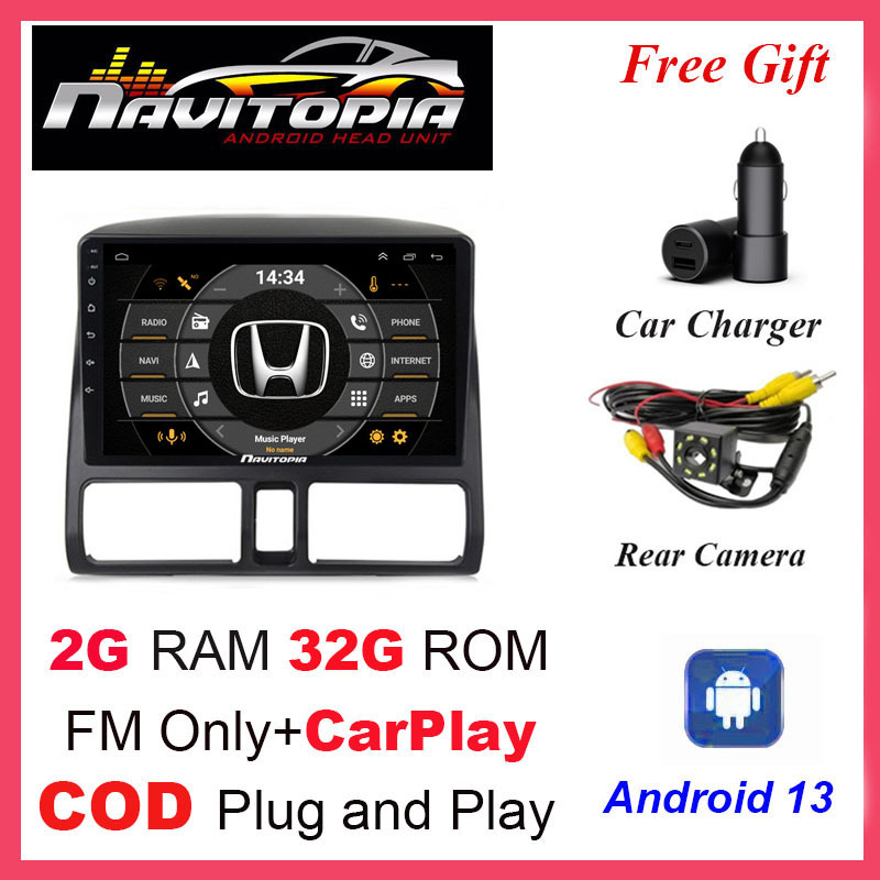 NAVITOPIA Android 13 Car Head Unit for Honda CRV CR-V 2001 2002 2003 ...