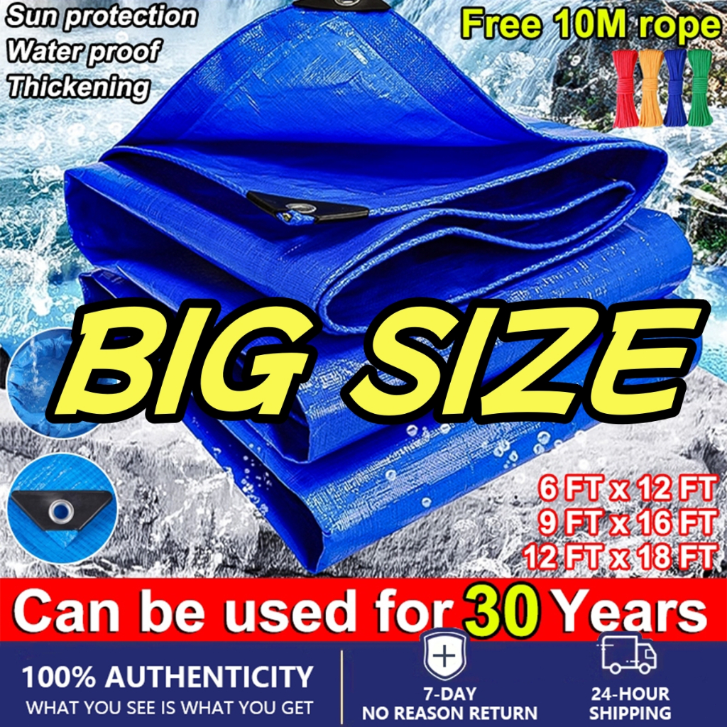Big Size Makapal Trapal Waterproof Lona with Free Rope Rainproof ...