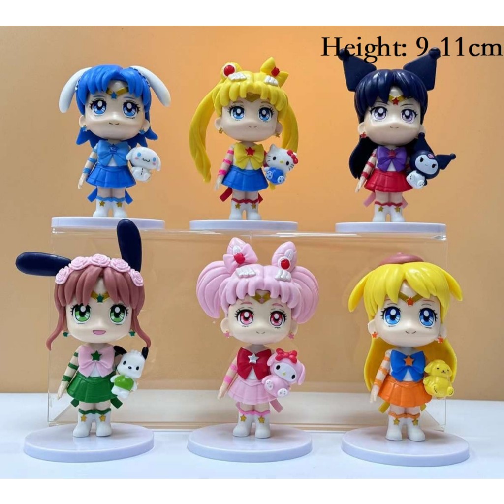 Sailor Moon Usagi Tsukino Mercury Mar Venus With Hello Kitty Kuromi Set ...