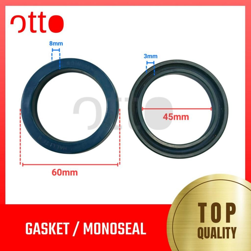 Gasket / Monoseal 60mm OD 45mm ID 10mm H 3mm 8mm Hallite 46018 UN PU ...