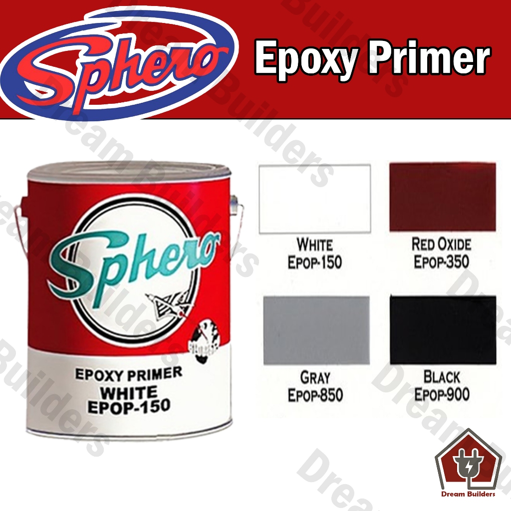 Sphero Epoxy Primer Gray Red Oxide 1Liter w/ Free 2 inch paint brush ...