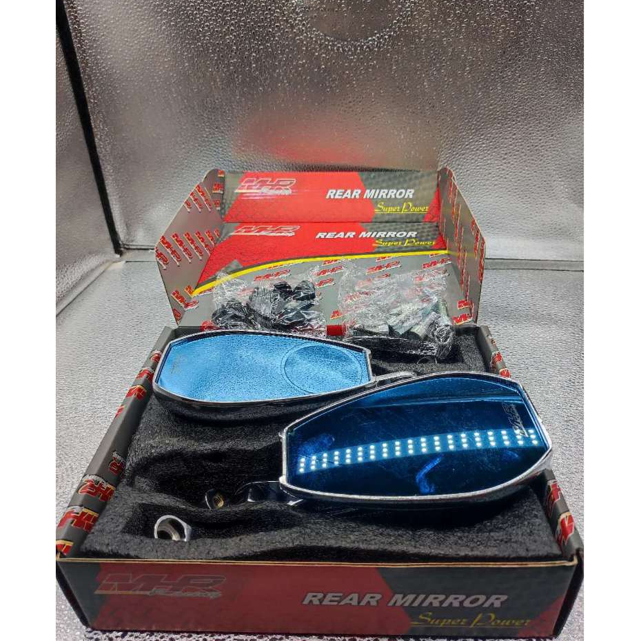 3169 MHR STREET KING SIDE MIRROR CP/ BLUE LENS 360 DEGREE ROTATIONAL ...