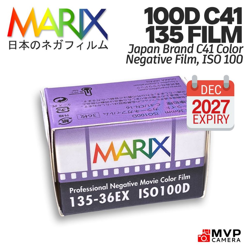 MARIX Japan Brand ISO 100 Daylight 100D Color Negative Cine Film 36 exposures C41 Process MVP ...