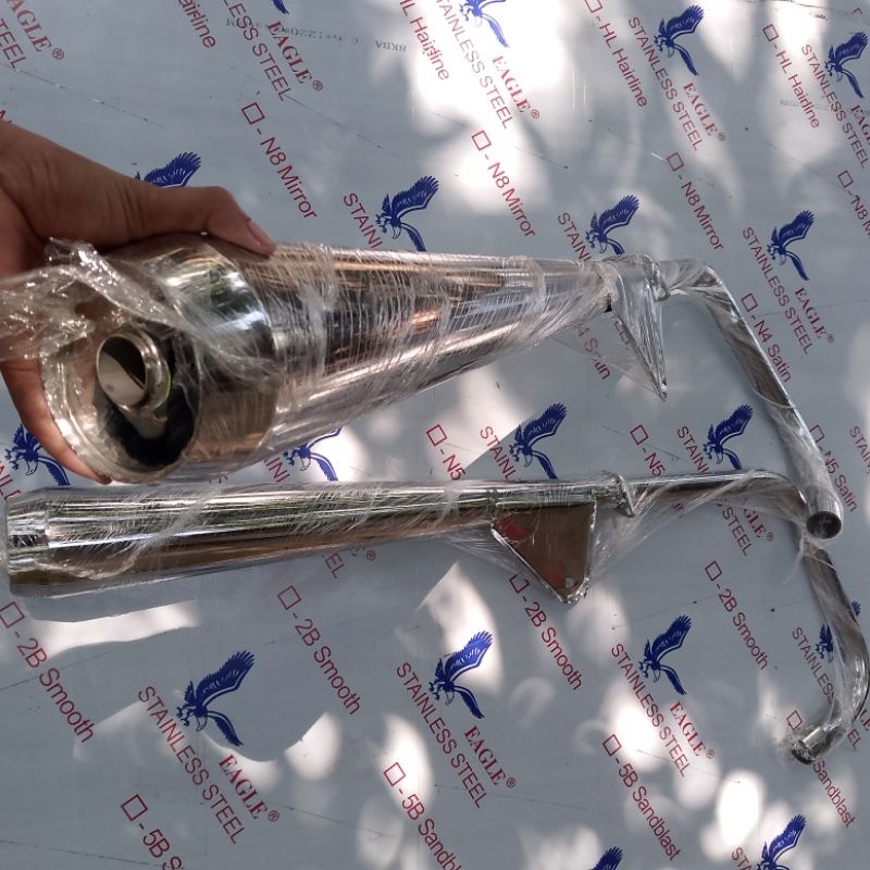 UNIVERSAL PINOY MOTOPOSH 125/155 VERSION 1 CHICKEN PIPE STAINLESS ...