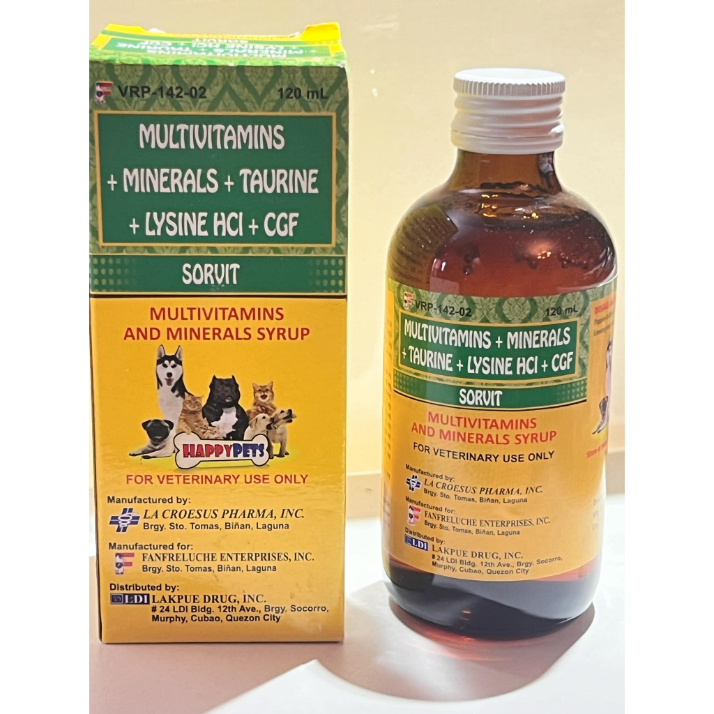 Sorvit Syrup Multivitamins 120ml Bottle Vitamins for Pets Growth ...