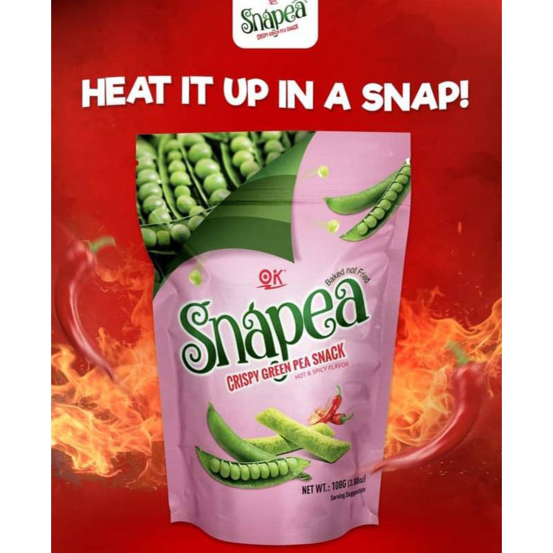 Snapea Crispy Green Pea Snack (Baked not Fried) 108g | Shopee Philippines