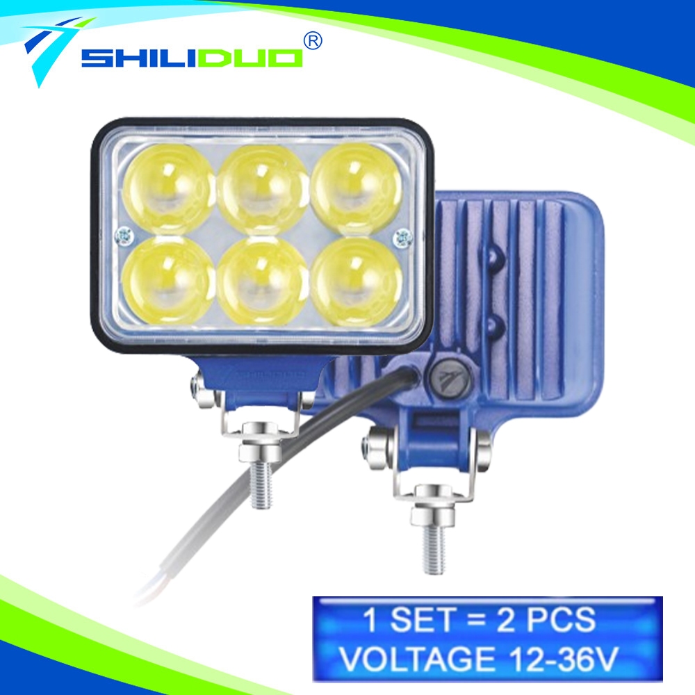 SHILIDUO LED Spot Light 3" 6 Bead LENS Rectangular Reflector 12V-36V 1 ...