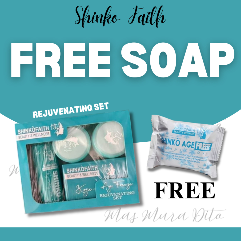 FREE SOAP SHINKO REJUVENATING FACIAL SET AGE FREEZE FOR ALL SKIN TYPES ...