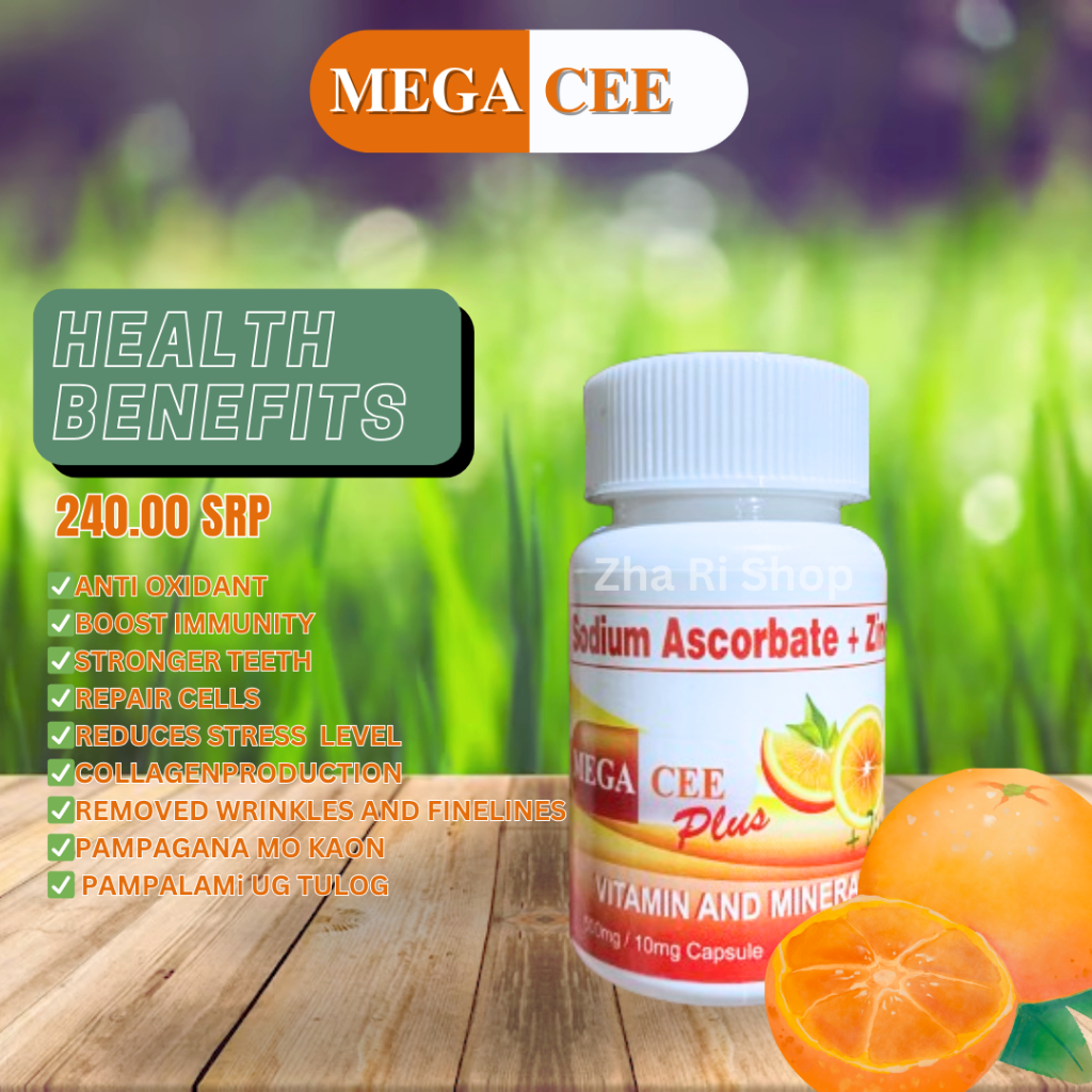 ORIGINAL MEGA CEE PLUS VITAMIN C + ZINC PLUS BY MAMI KAI | Shopee ...