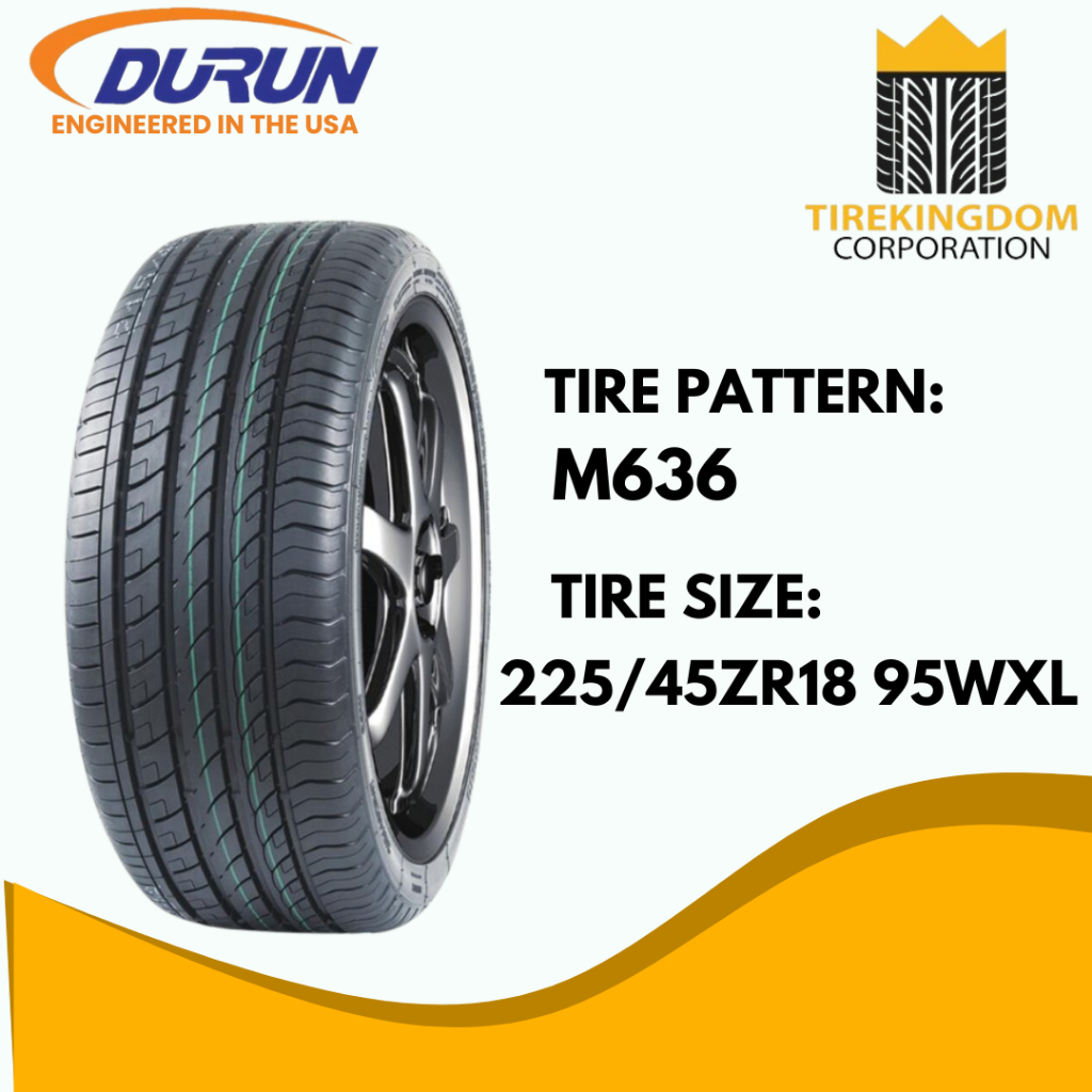 DURUN TIRES M636-225/45ZR18 95WXL (Tubeless) Ultra High Performance ...