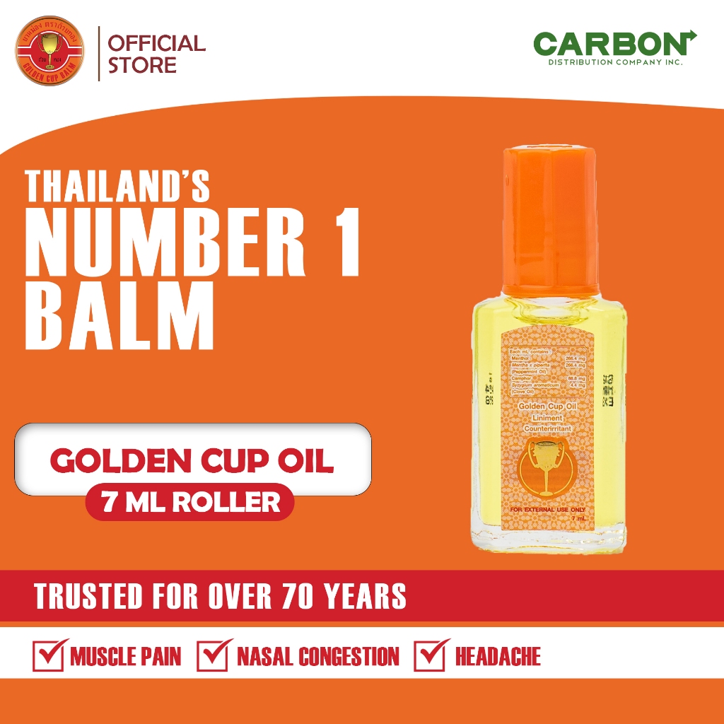 Golden Cup Oil Liniment 7ml Roller - Official PH Store | Shopee Philippines