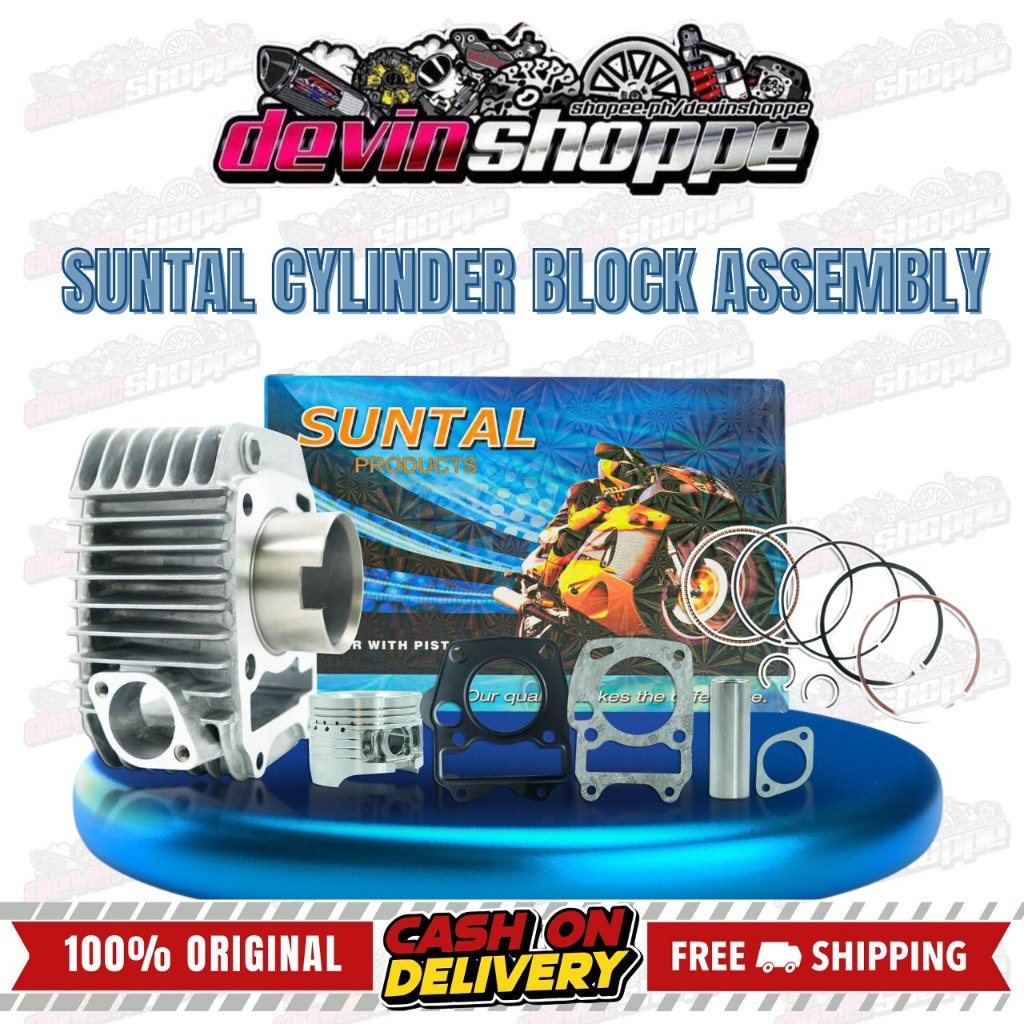 SUNTAL CYLINDER BLOCK W / PISTON KIT SET FOR WAVE100R/ALFA | Shopee ...