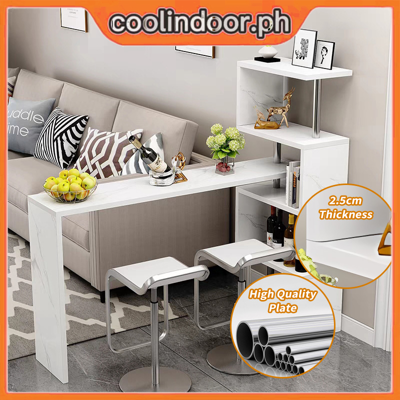 Rotatable 360° Bar Table Modern Bar Counter Table Coffee Table Wine ...