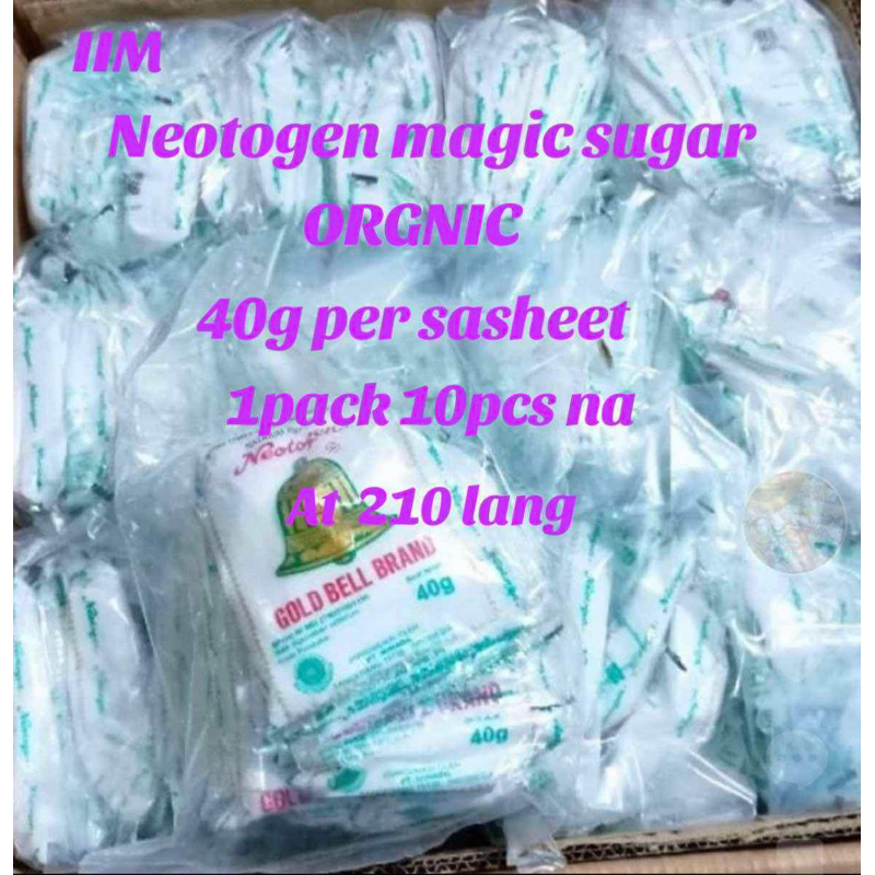 ORGANIC MAGIC SUGAR gold bell brand 40g per sasheet 1pack 10pcs ...