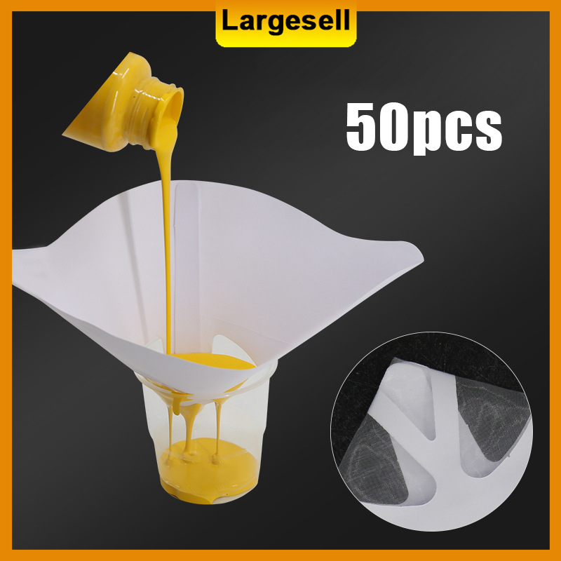 50Pcs 100 Mesh Paint Filter Paper Paper Disposable Paint Conical ...