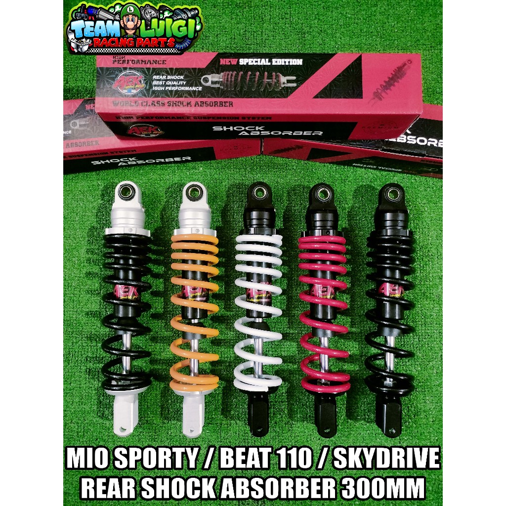 AEK MIO SPORTY / BEAT / SKYDRIVE 125 / M3 REAR SHOCK ABSORBER 300MM 100 ...