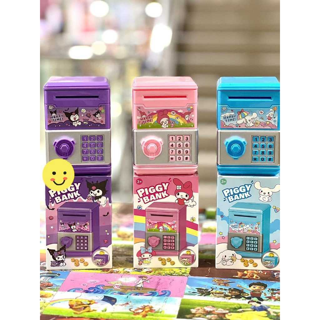 Kids Atm Savings Machine Coin Bank Box Intelligent Bank Toy Educational ...