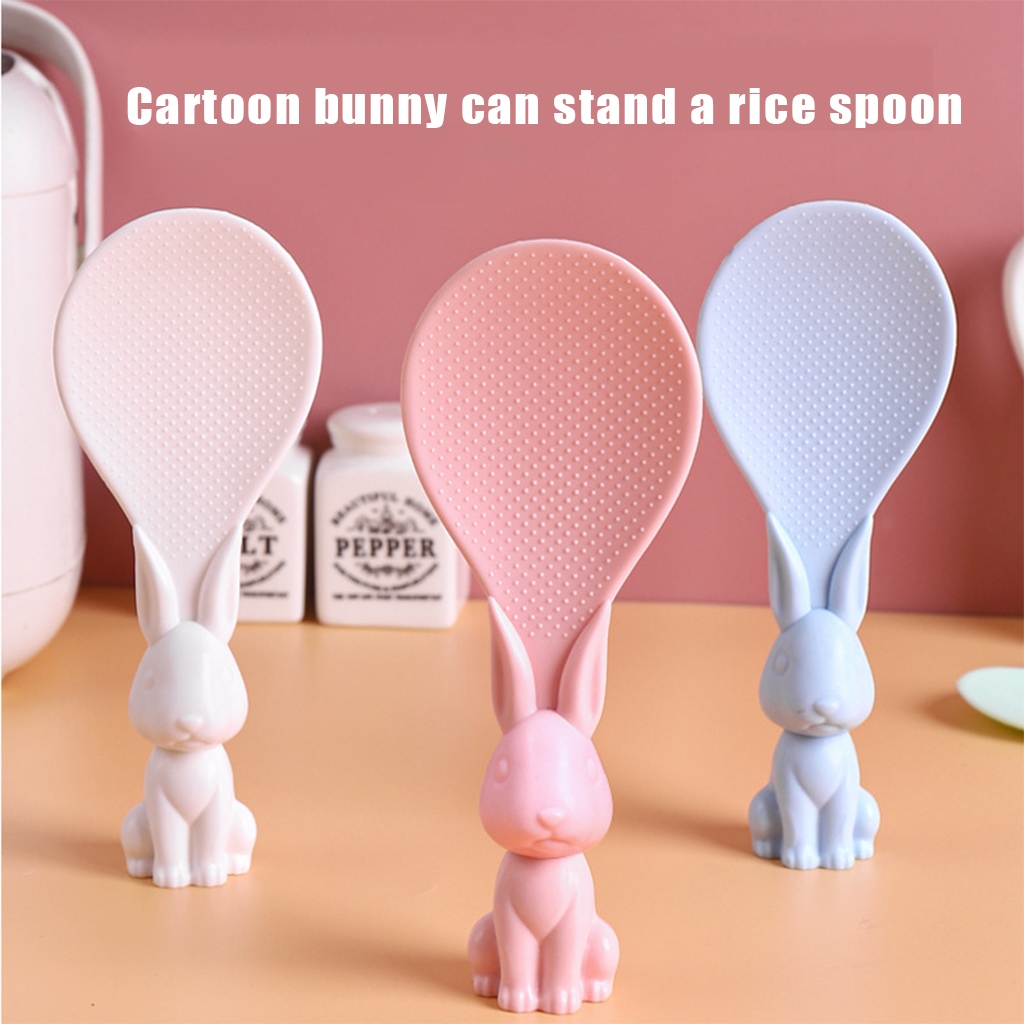 Rice Spoon Wheat Straw Cartoon Rice Scoop Spoon Non-stick Rice Can ...