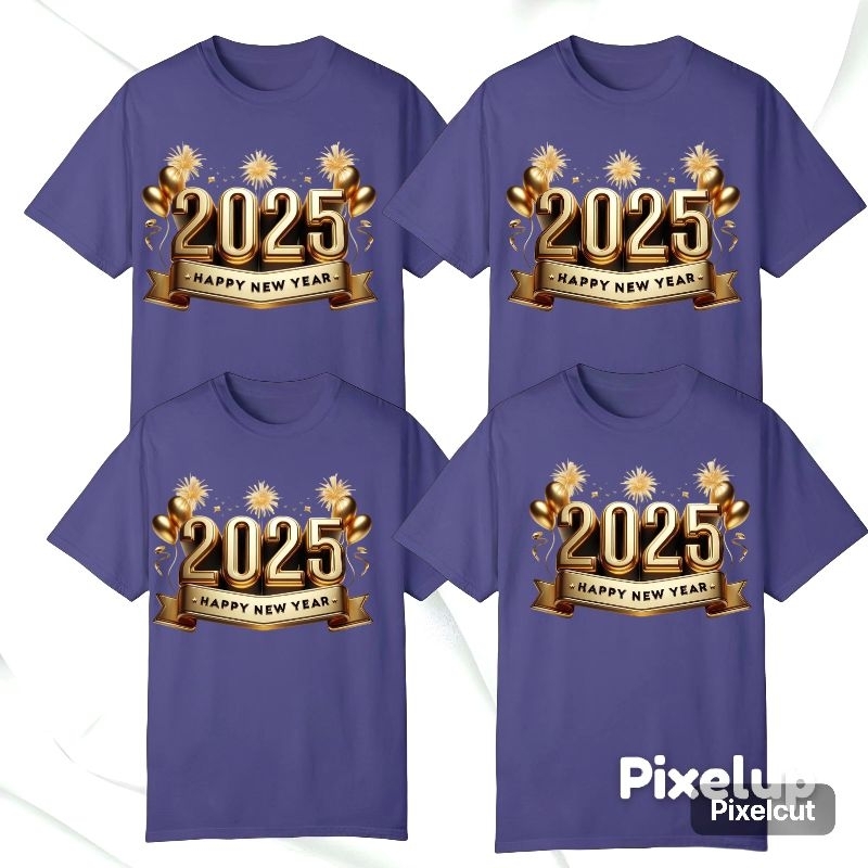 FAMILY T-SHIRT 2025 NEW YEAR FUTURE DUSK COLOR OF THE YEAR | Shopee ...