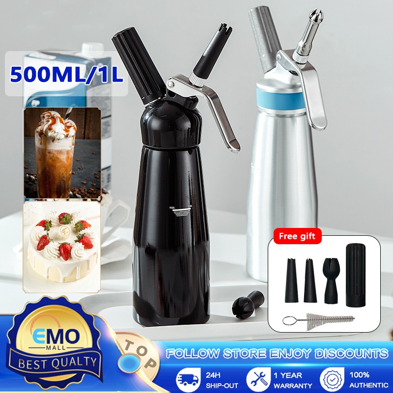 500ML/1L Whipped Cream Dispenser Aluminum Dessert Butter Dispenser whip ...