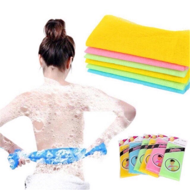 Nylon Exfoliating Bath Shower Cloth Scrubbing Body Cleaning Wash Towel ...