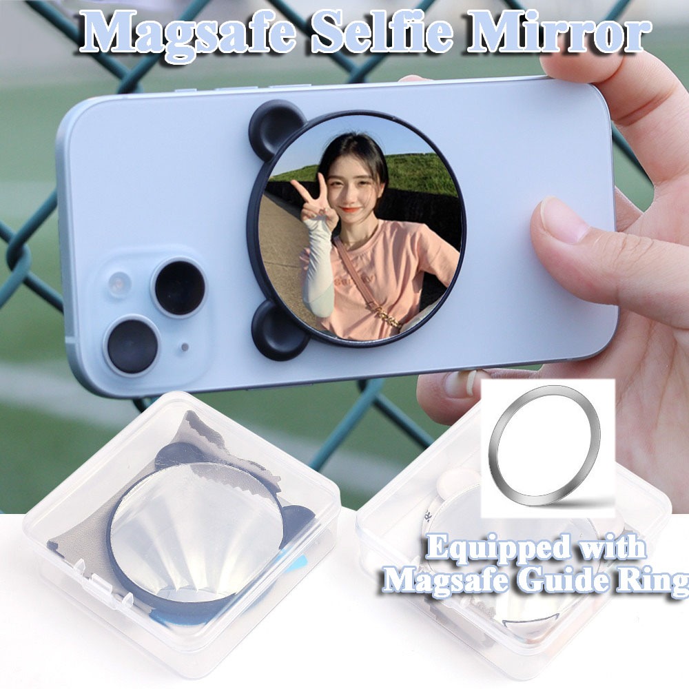 Magsafe Selfie Mirror Set Phone Back Convex Mirror with Box Metal Ring ...