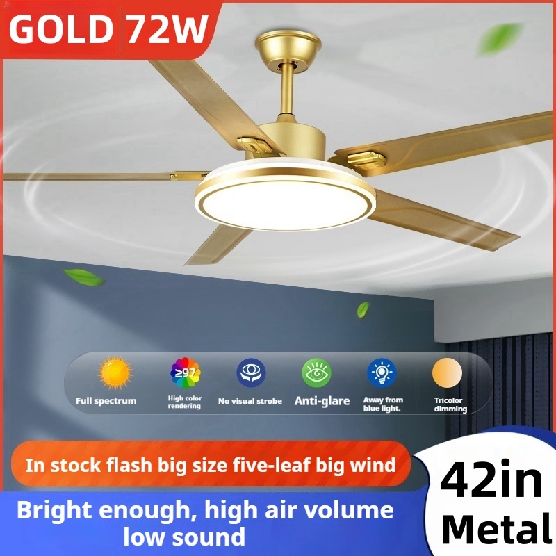 HOT LED 5 blades Ceiling Fan With Light 42in 48in 52in Fan light ...