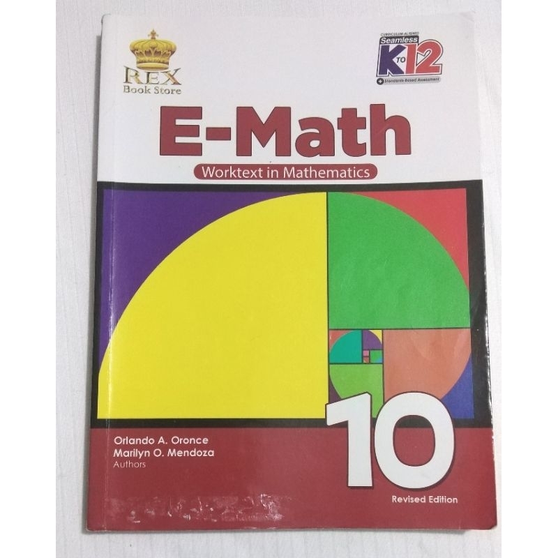 E-MATH 10. Worktext in Mathematics. Oronce, Mendoza | Shopee Philippines