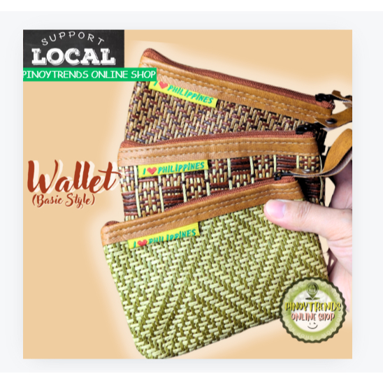 (BASIC) Filipino Native Banig (Buri) Wallet Handcrafted with ...