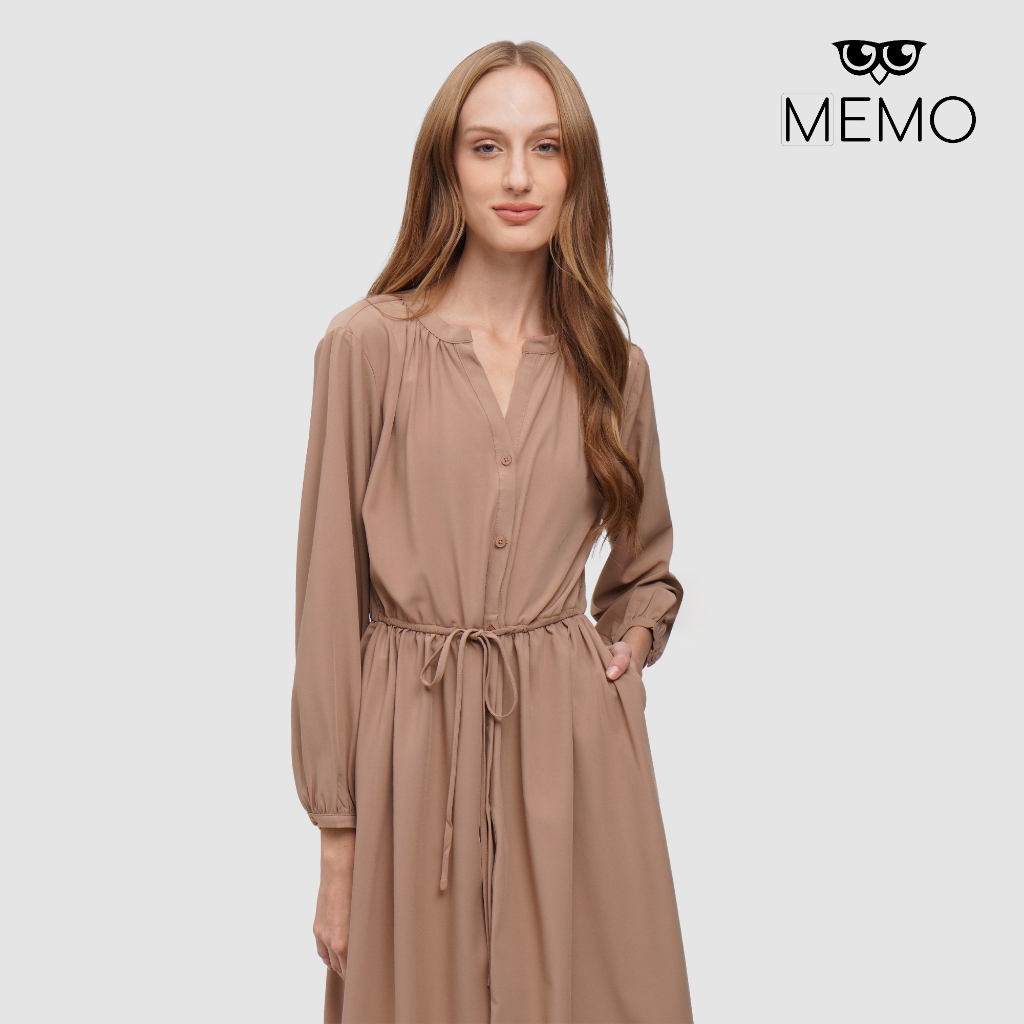 Memo Maxi Shirt Dress For Women (Old Rose) | Shopee Philippines