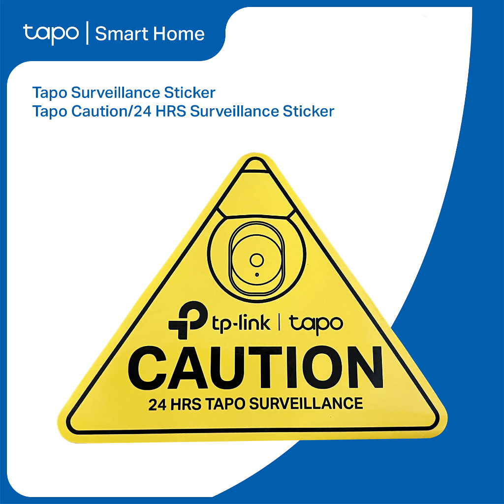 TP-Link Tapo Caution/24 HRS Surveillance Sticker | Shopee Philippines