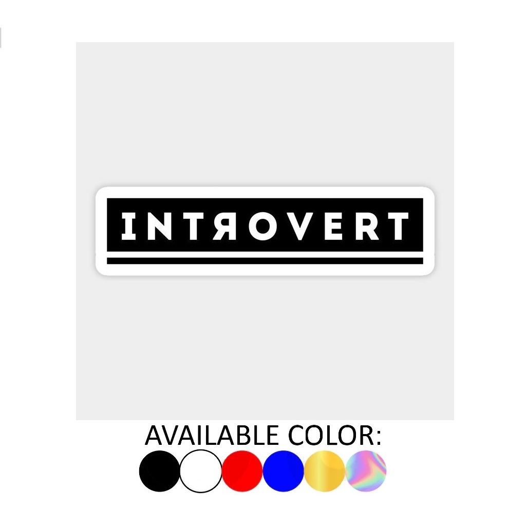 Introvert - Sticker Waterproof For Motor Vinyl Decals for Car Sticker ...