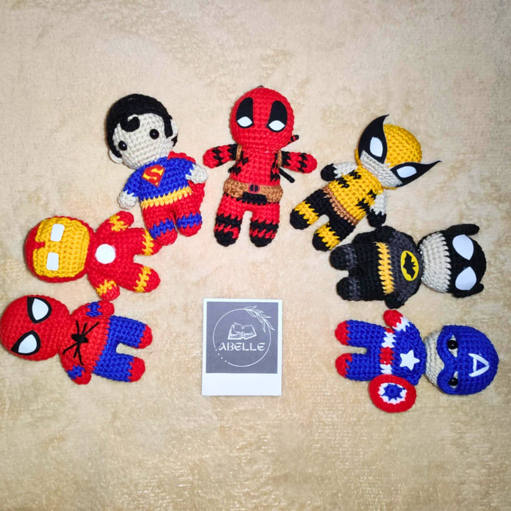 Marvel and DC Heroes crochet keychains (ON HAND) | Shopee Philippines