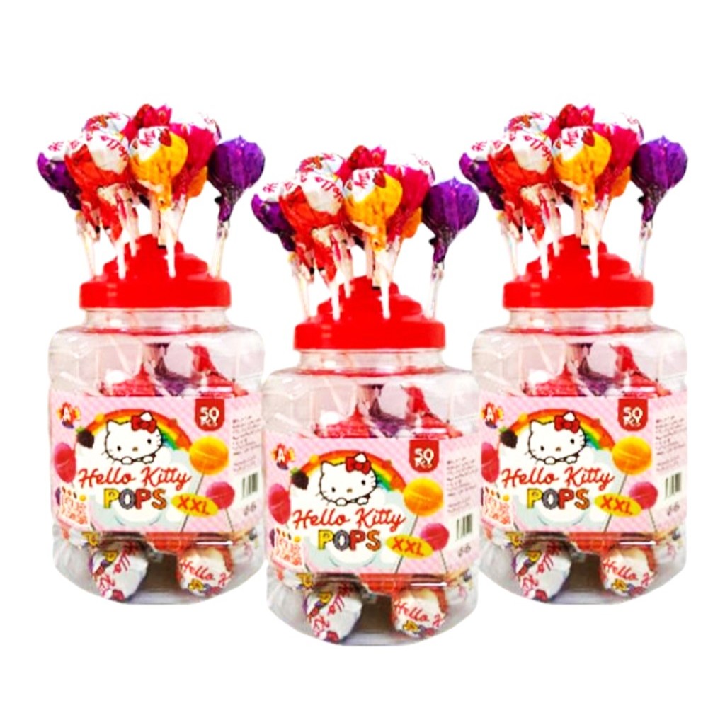 424 Hello Kitty Pop XXL 4 Flavors in Display Jar / Lootbag Filler ...