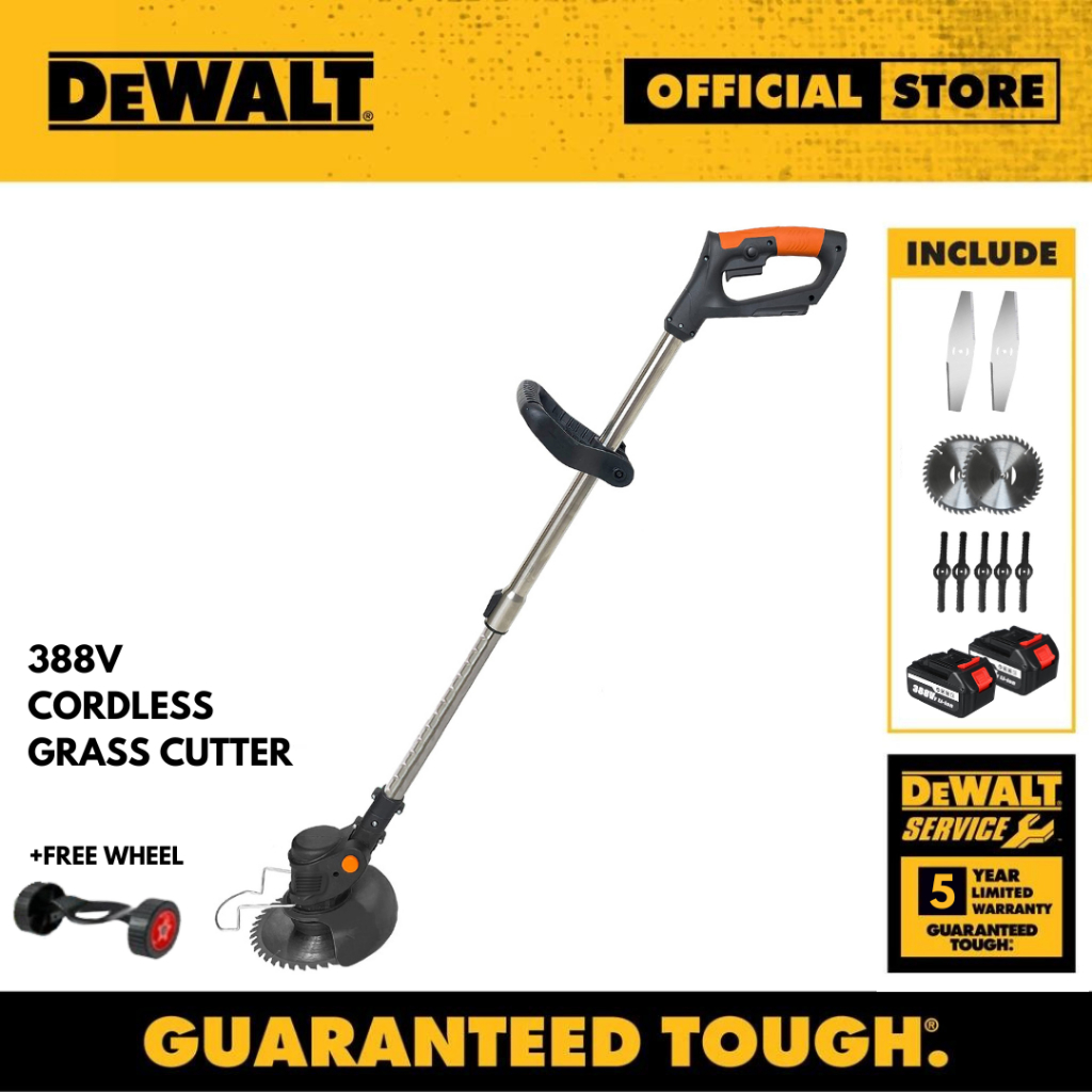 DeWalt 388V Powerful Cordless Grass Cutter Rechargeable Lithium Battery Grass Trimmer Lawn Mower ...