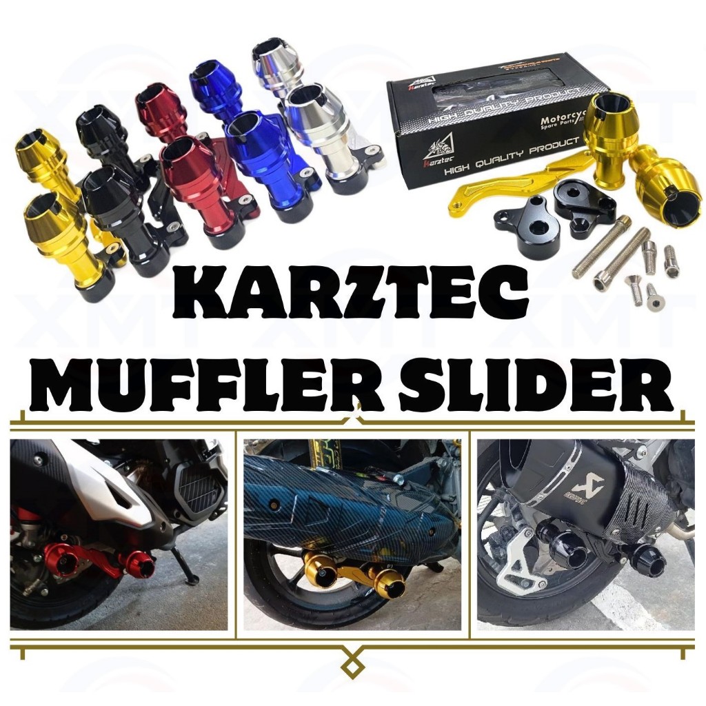 KARZTEC Muffler Slider Set for NMAX V1-V2/AEROX/PCX150/ADV150/CLICK V1 ...
