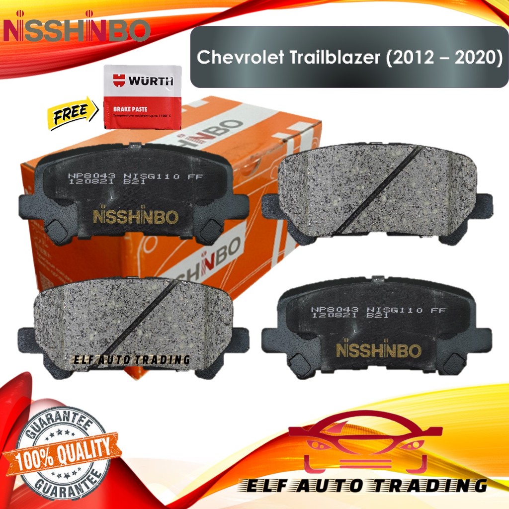 Genuine Nisshinbo Rear Brake Pads with SHIMS and CLIPS for Chevrolet ...