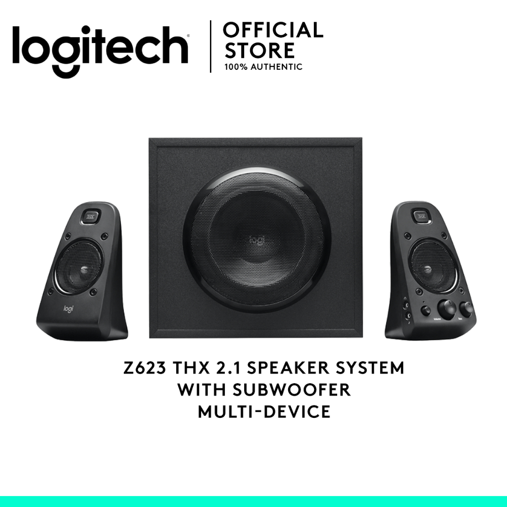 Logitech Z623 THX 2.1 Speaker System with Subwoofer Multi Device, 3.5mm ...