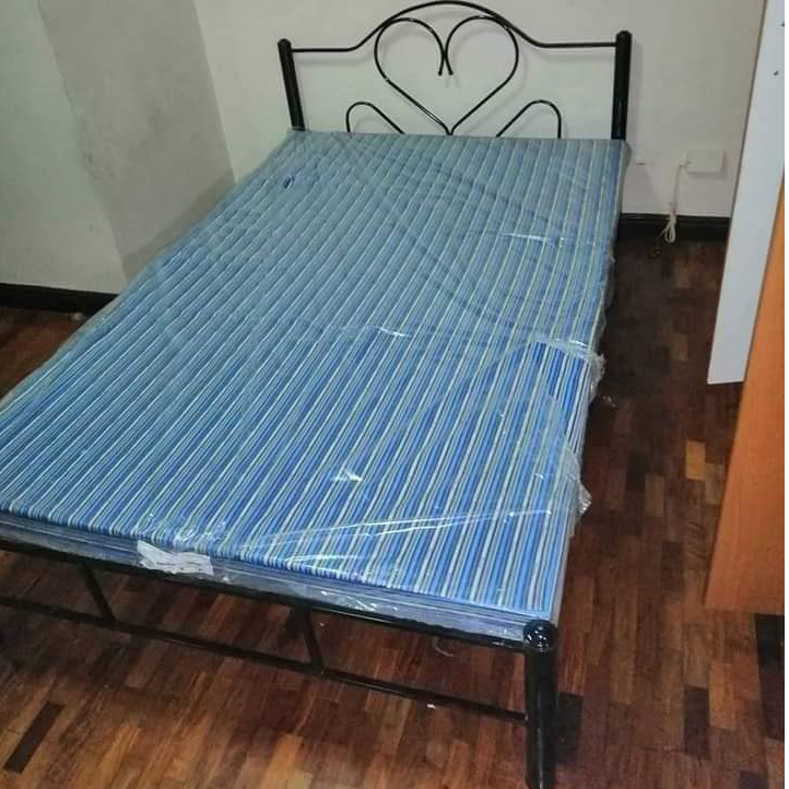 SINGLE BED WITH URATEX FOAM "DOUBLE SIZE" 48X75 (FREE DELIVERY MANILA ...