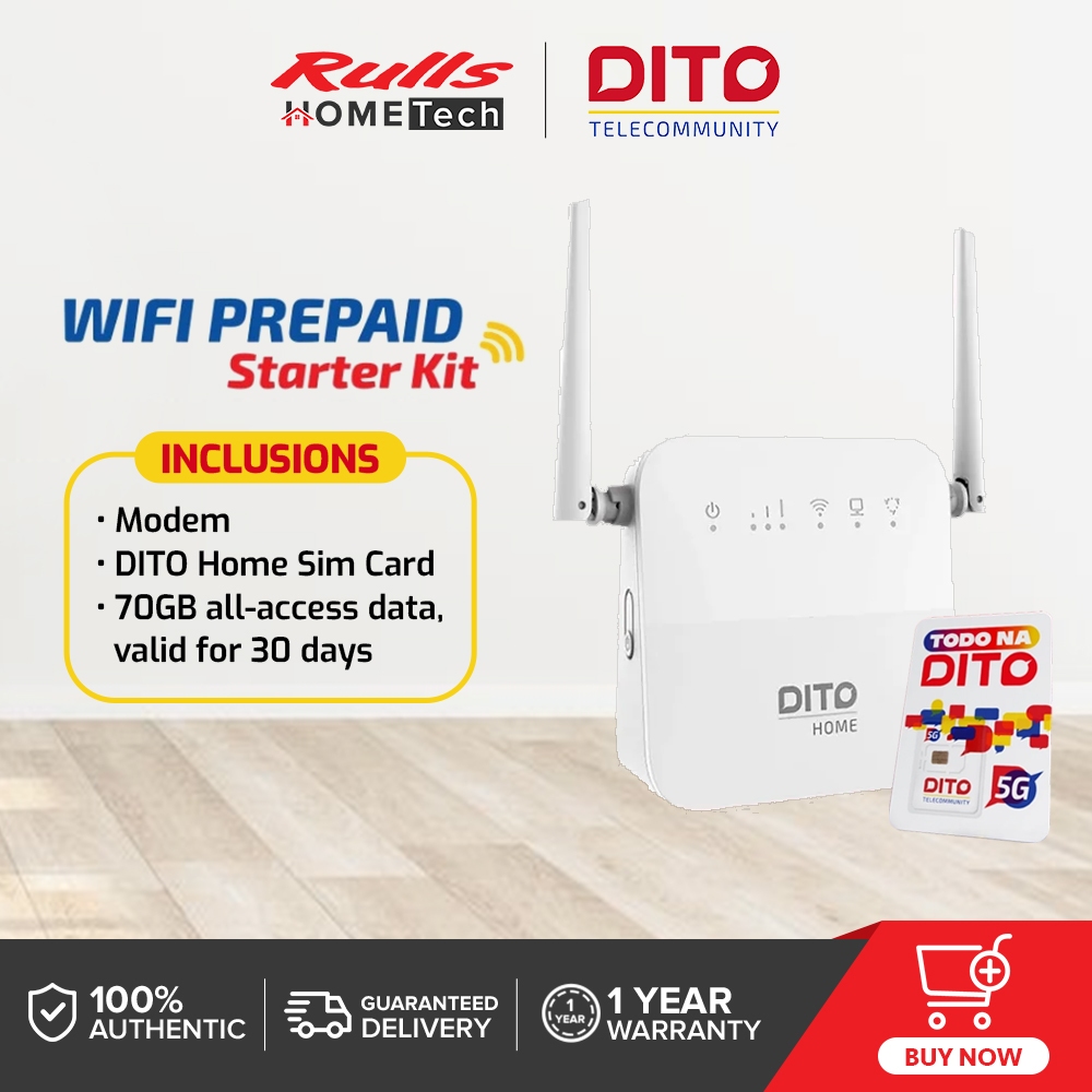 DITO Home WiFi Prepaid Starter Kit with 70GB Data | Shopee Philippines
