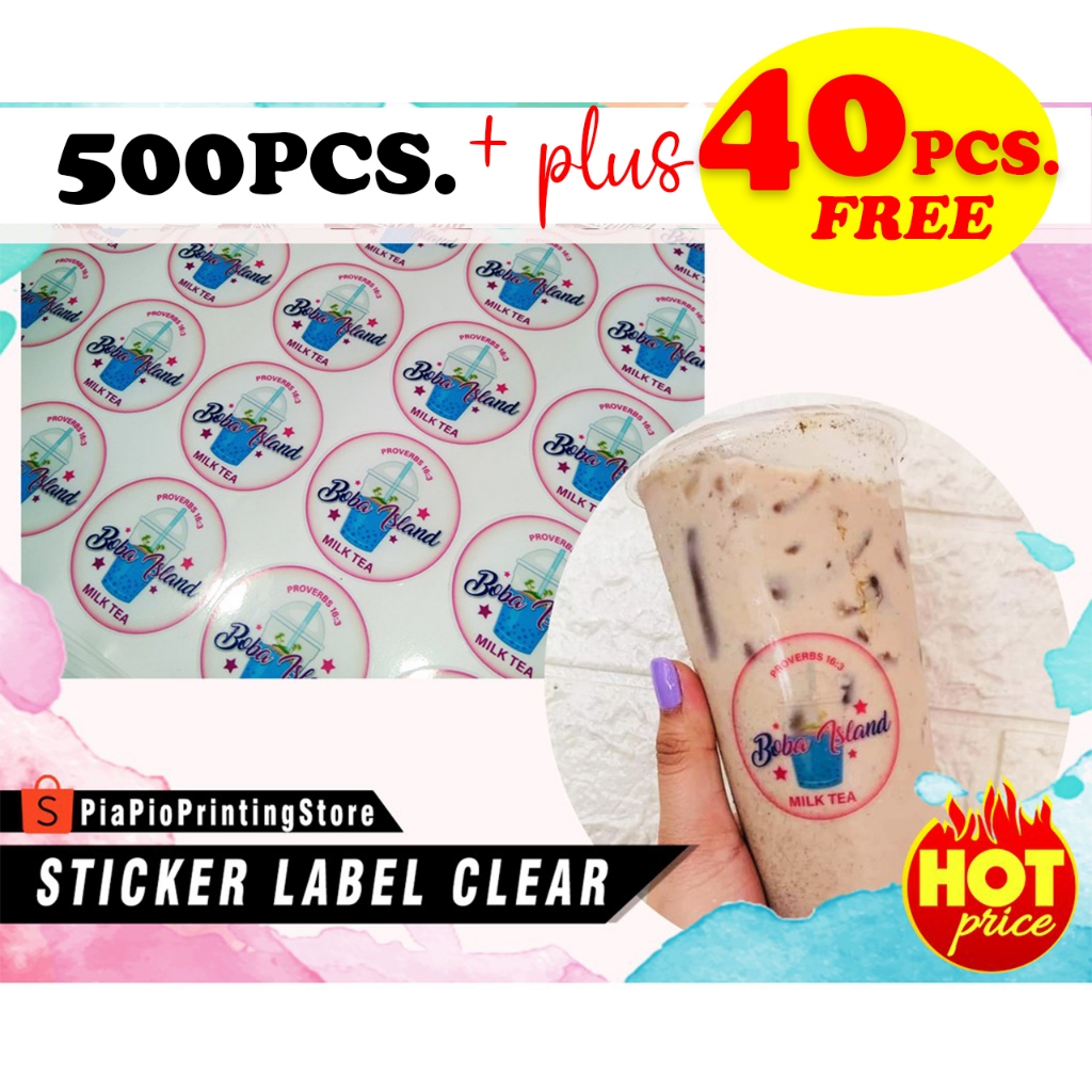 STICKER LABEL | PRODUCT LABEL | MILK TEA LABEL | GLOSSY OR TRANSPARENT ...