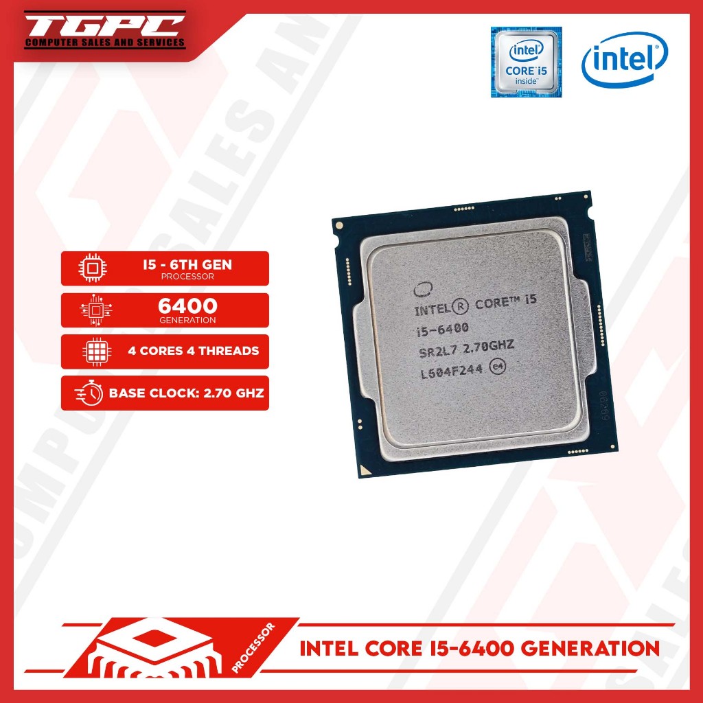 TGPC / Processor / Intel® Core™ i5-6400 Processor 6th generation | Shopee Philippines