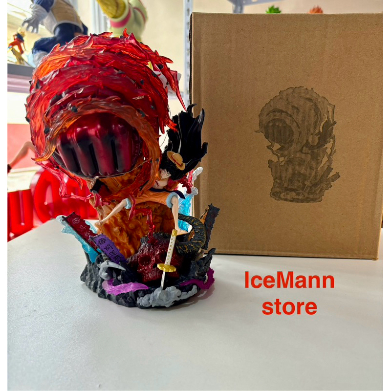 One peace monkey d luffy gear 3 action figure, 22cm tall, with led ...