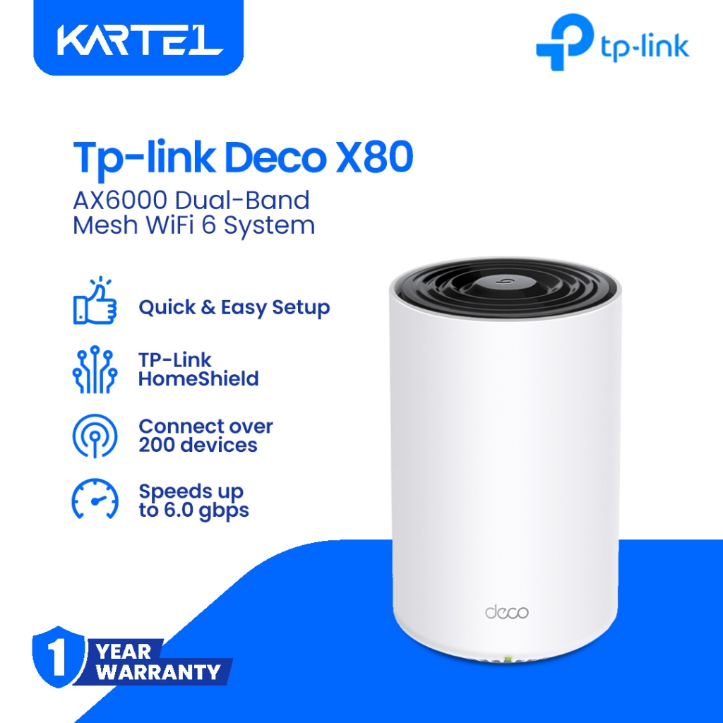 TP-Link Deco X80 AX6000 Dual-Band Mesh WiFi 6 System | Shopee Philippines